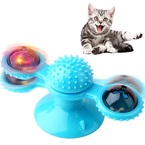 Exboard Windmill Cat Toys, Turntable Interactive Cat Toy with Suction ...