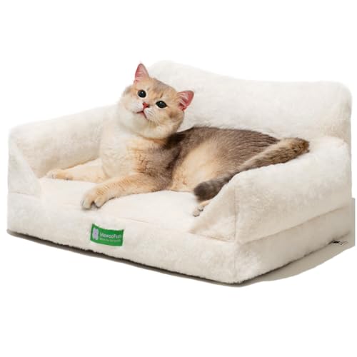 MEWOOFUN Cat Sofa Cat Bed for Indoor Cats, Kitten Bed Pet Sofa with ...