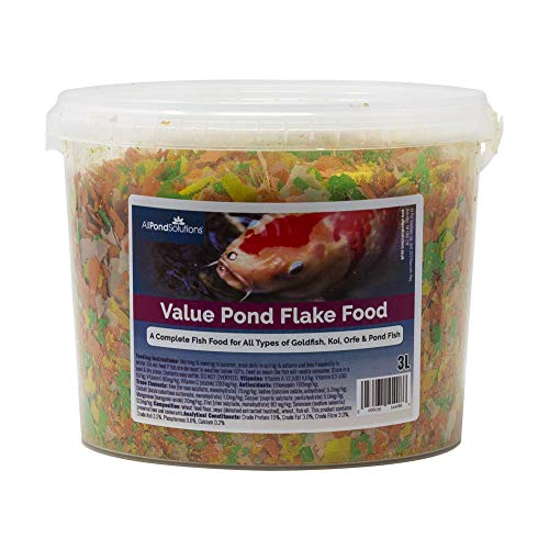 Pond Fish Food Flakes for Coldwater Goldfish Koi & Orfe (3L)