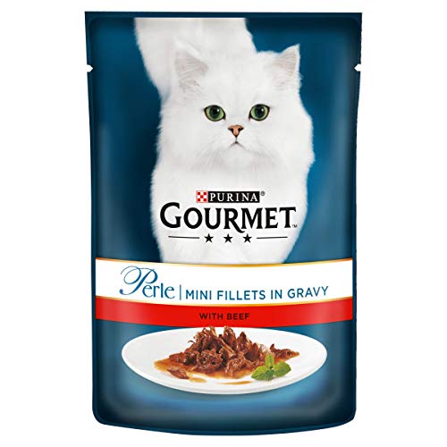 Purina Gourmet Perle Wet Cat Food Mini Fillets in Gravy Mini Fillets ...