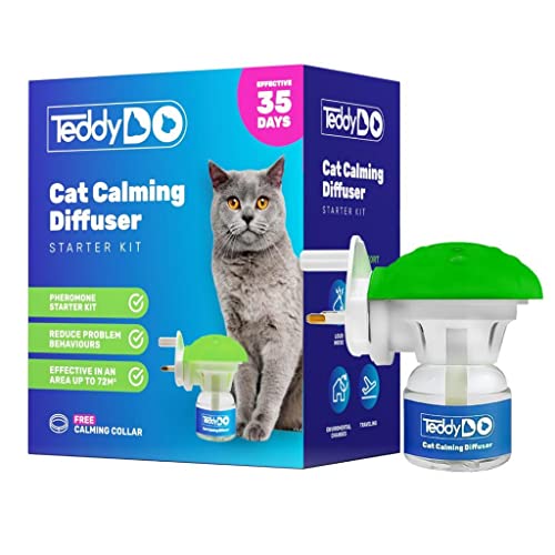 TeddyDo Calming Diffuser for Cats | UK Plug In | 35 Days Starter Kit ...